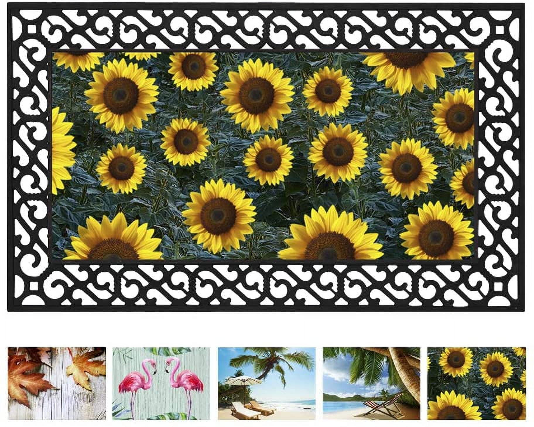 Sunflower Door Mat Front Door Mat Indoor Outdoor Welcome Mat Seasonal ...