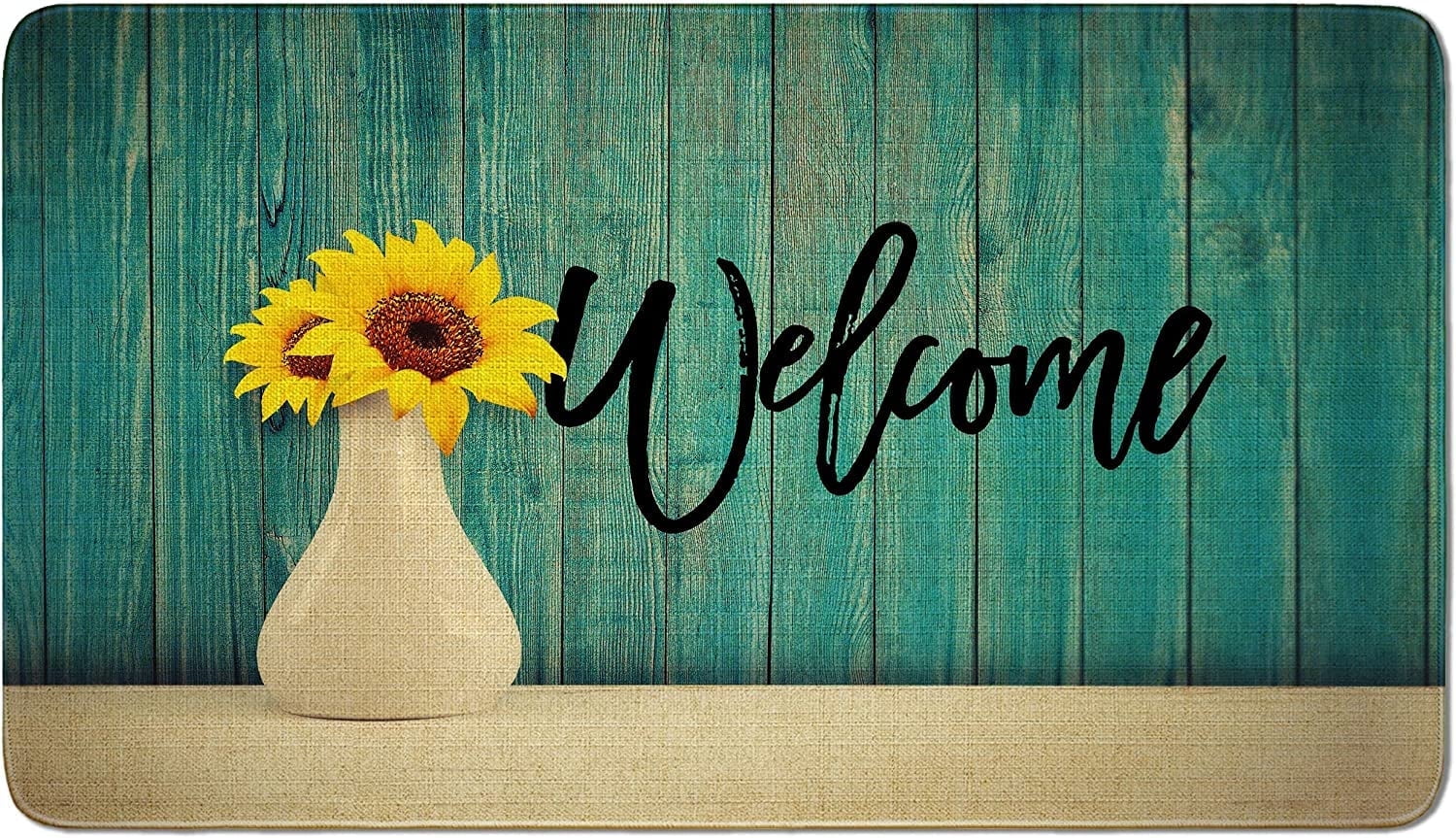 Sunflower Door Mat Indoor,17\u201dx 30\u201d Non-Slip Rubber Backing ...