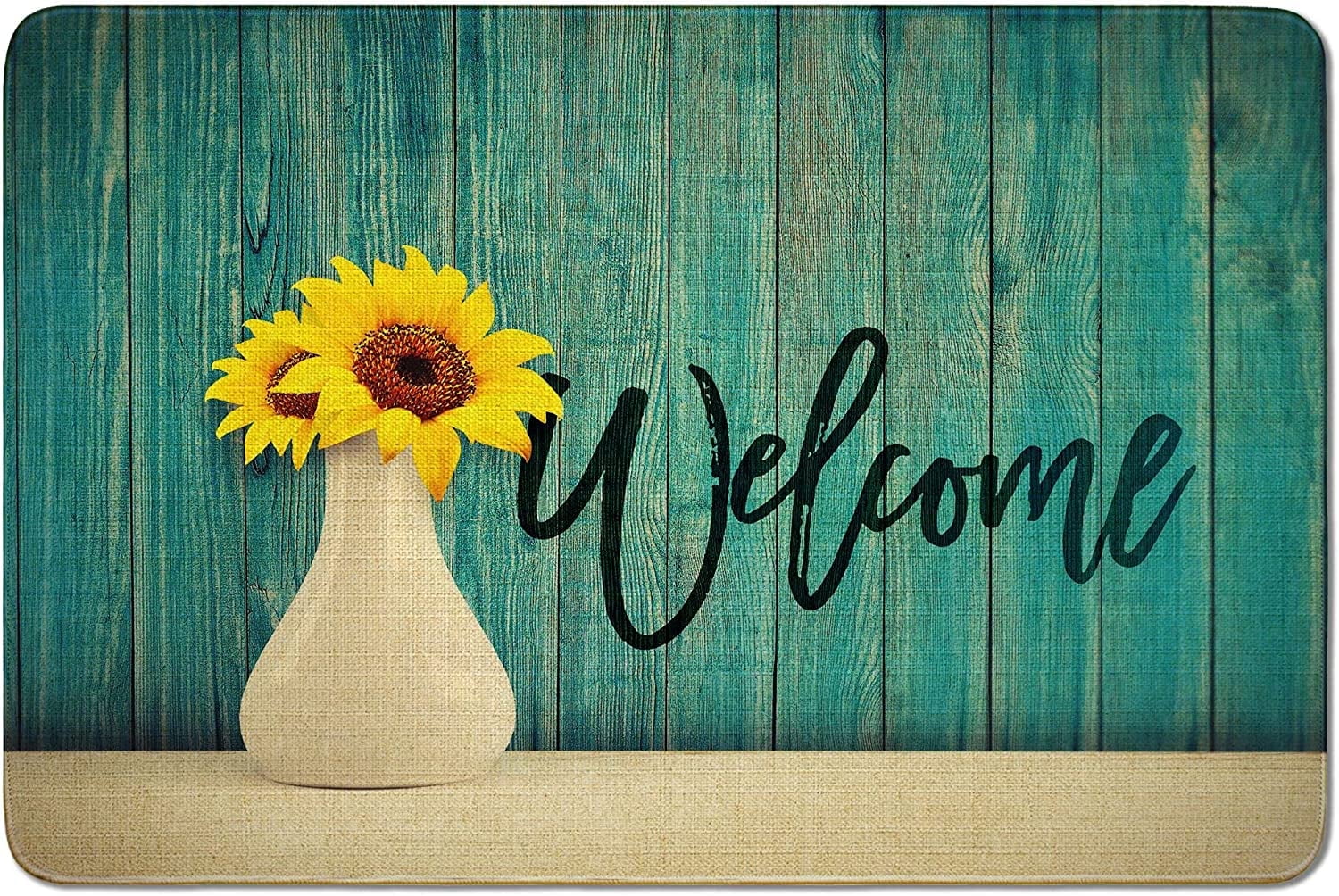 Sunflower Door Mat Indoor,24\u201dx 36\u201d Non-Slip Rubber Backing ...