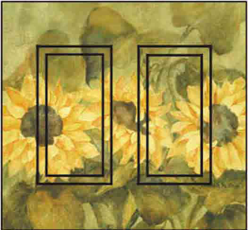 Sunflower Double Rocker SwitchStix Peel and Stick Art Deco Switch Plate ...