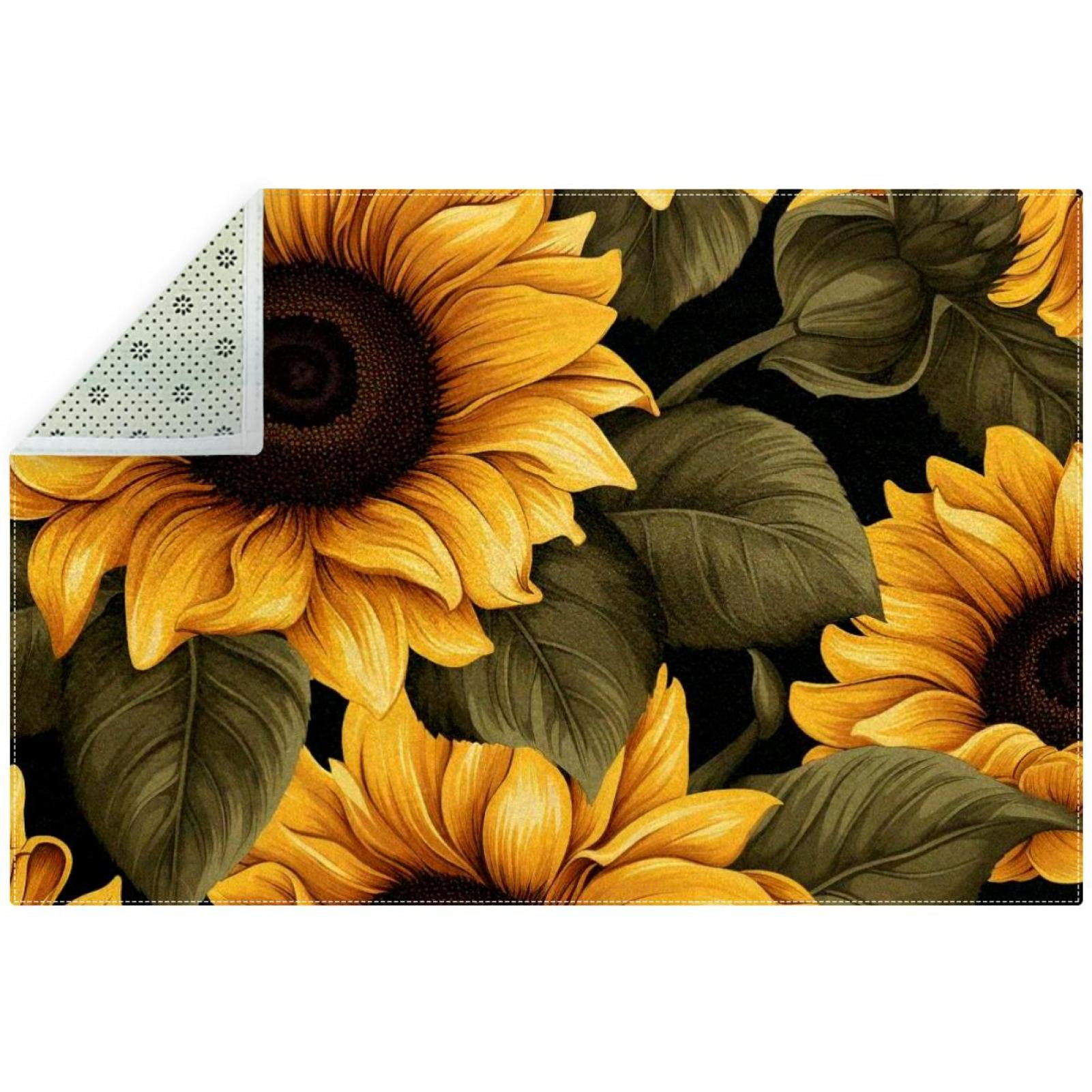 Sunflower Elegant Gray Polyester Area Rug with Right-Angle Design for ...