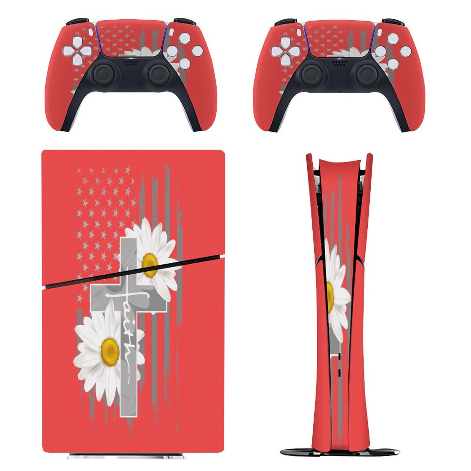 Sunflower Faith American PS5/PS5 Slim Digital Disc Skin Sticker For ...