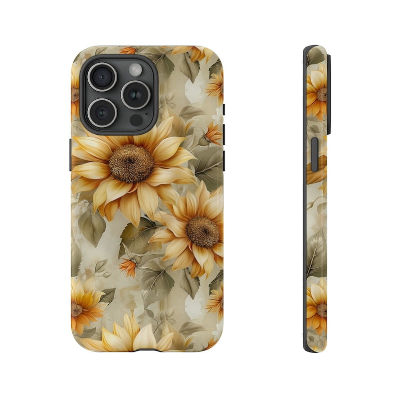 Sunflower Fall Floral Cottagecore Phone Case for iPhone 11 12 13 14 15 ...