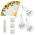 Fun Express Sunflower Hand Fan Favor Kit, Bulk 72 Pc, Paper Fans with ...