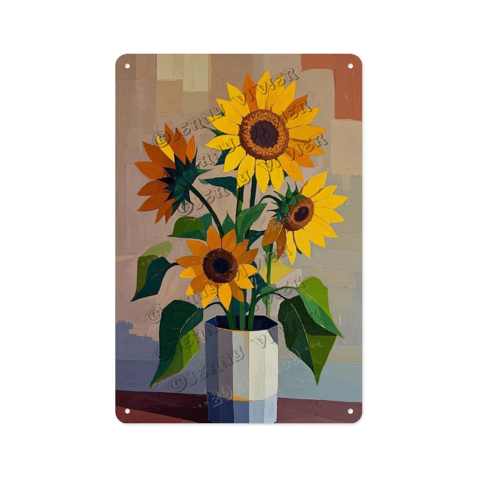 Sunflower Farmhouse Sign – 8x12 Inch Metal Wall Art for Kitchen, Porch ...