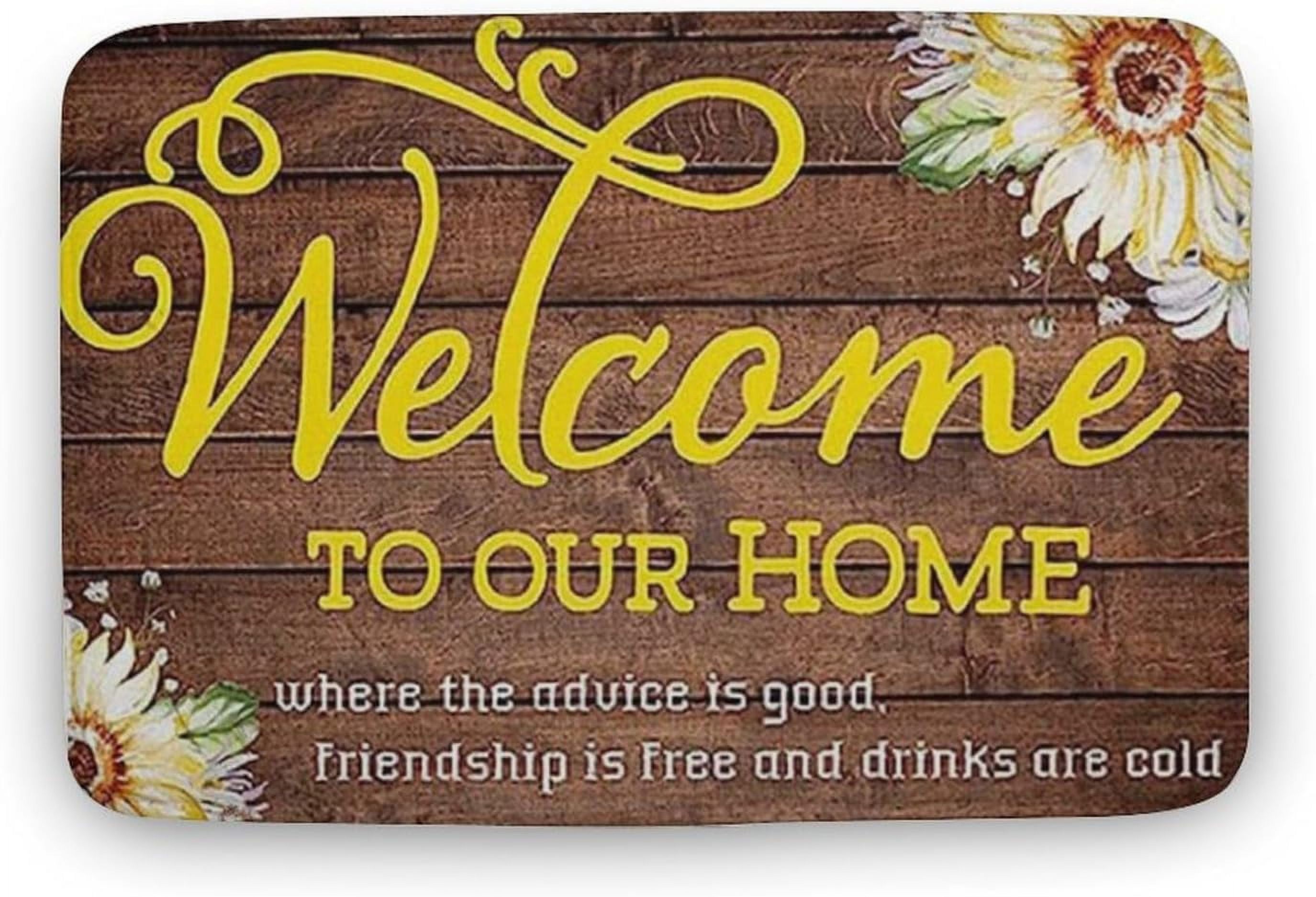 Sunflower Farmhouse Style Welcome To Our Home Door Mat Doormat For Home ...