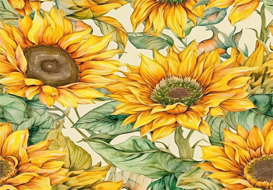 Sunflower Field Backdrop Photography Oil Painting Sunflower Fall ...