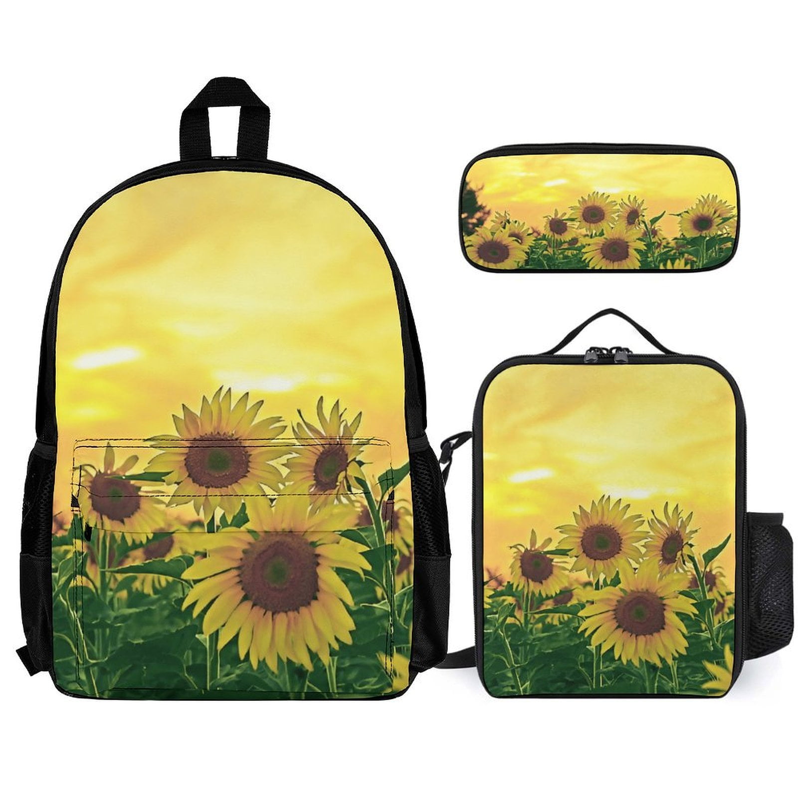 Sunflower Field Backpack Set Lightweight Backpack Book Bag Backpack ...