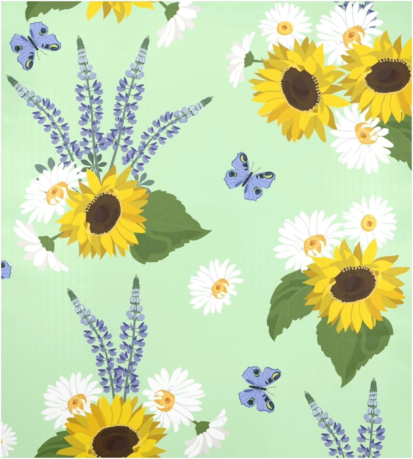 Sunflower Floral Aqua Dishwasher Magnet Covers for The Front Magnetic ...