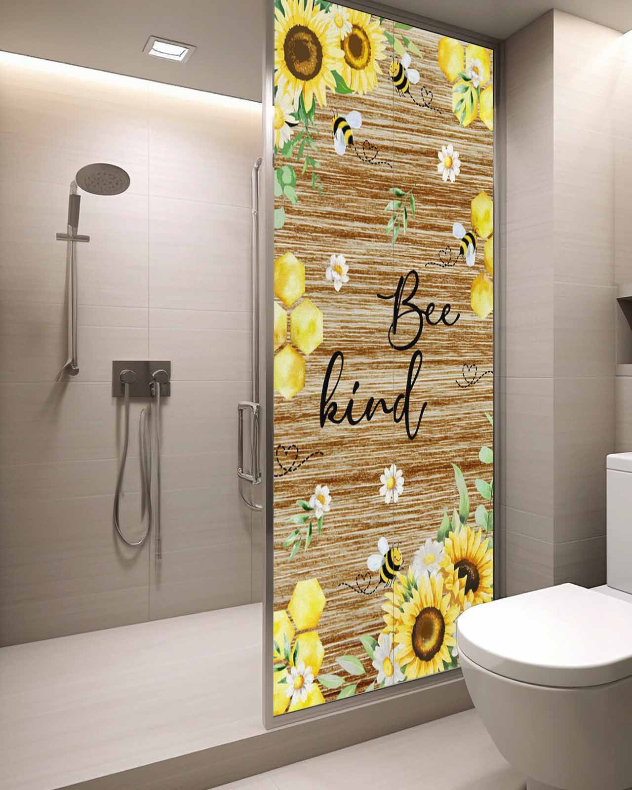 Sunflower Floral Window Privacy Film Stained Glass Window Film ...