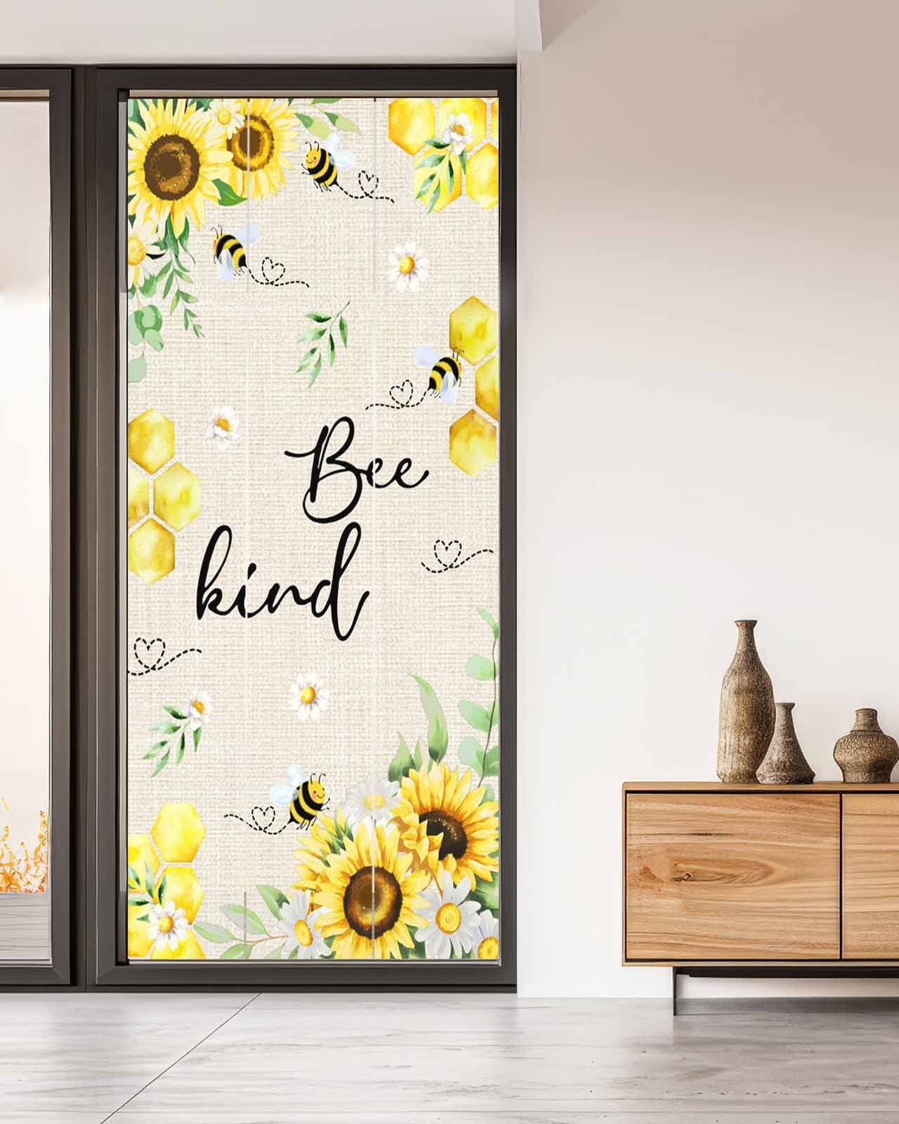 Sunflower Floral Window Privacy Film Stained Glass Window Film ...