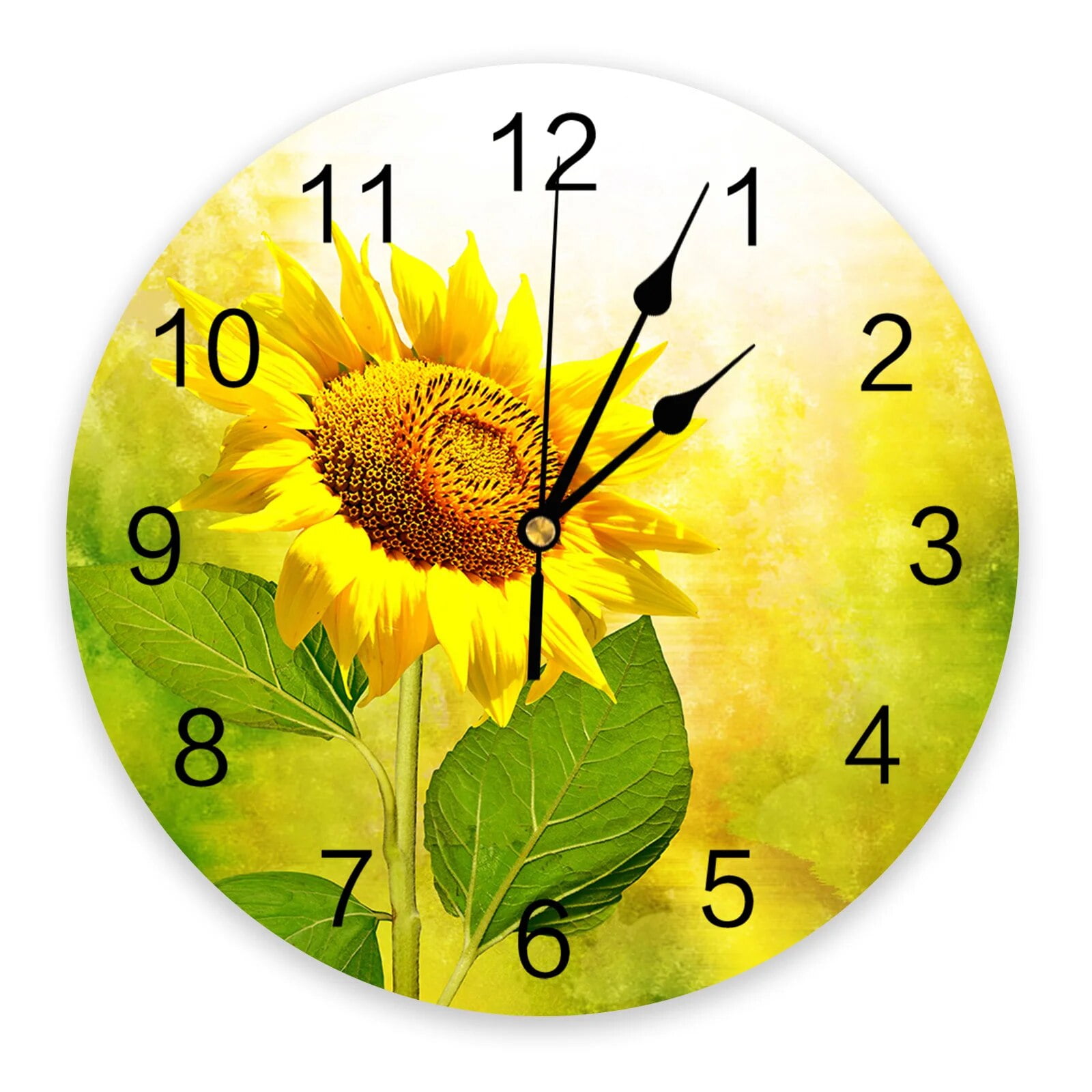 Sunflower Flower Clocks Wall Home Decor Modern Kitchen Room Bedroom ...