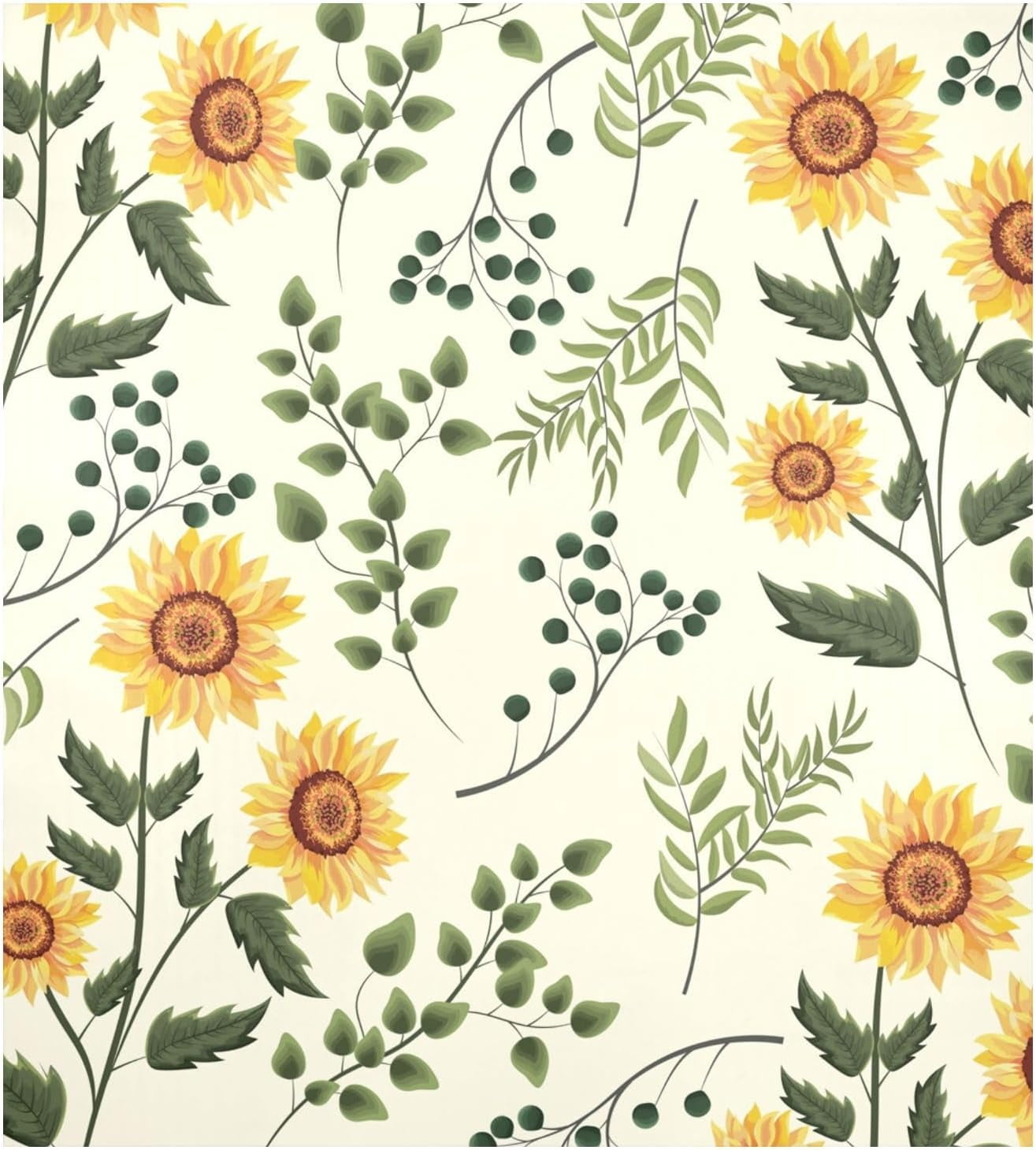 Sunflower Flower Leaf Dishwasher Magnet Covers for The Front Magnetic ...