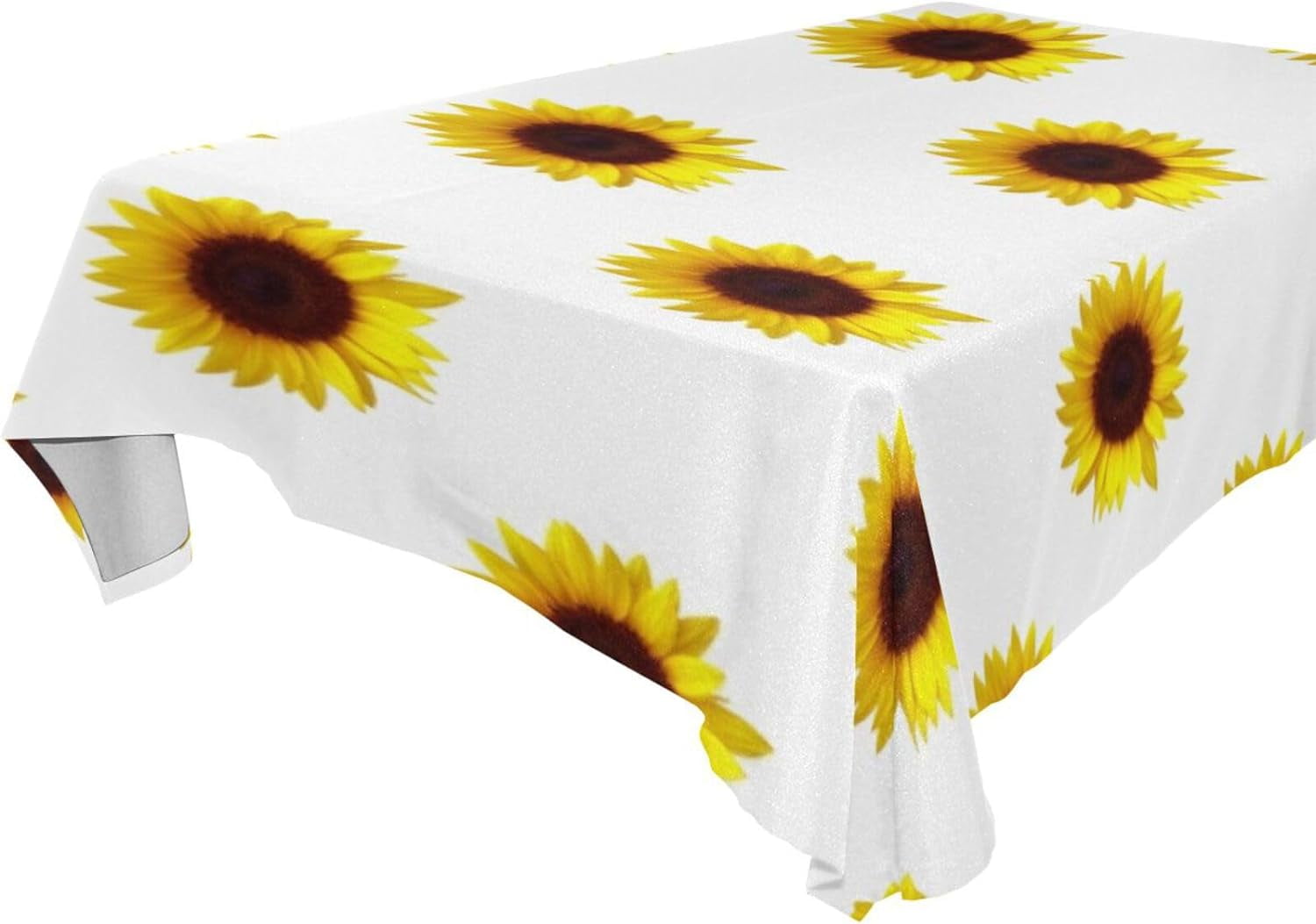 Sunflower Flowers Rectangle Tablecloth, Dust Proof Anti Wrinkle ...