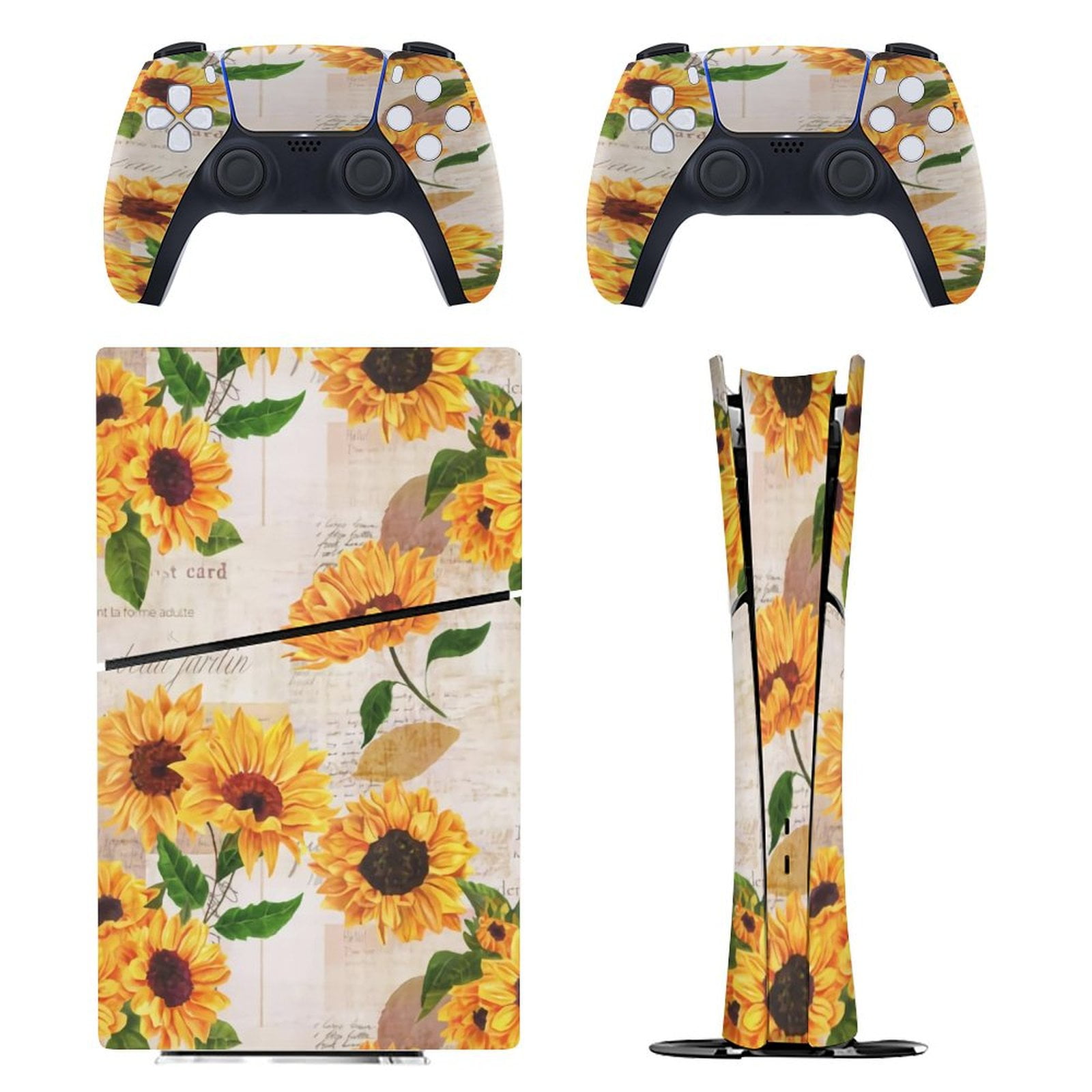 Sunflower Flowers on Old Fashioned Letters Romantic PS5/PS5 Pro/PS5 ...