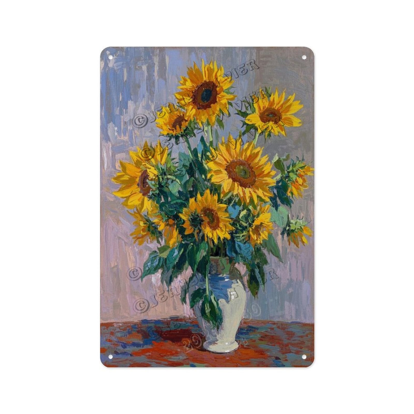 Sunflower Garden Décor Tin Sign – 8x12 Inch Wall Art for Kitchen ...