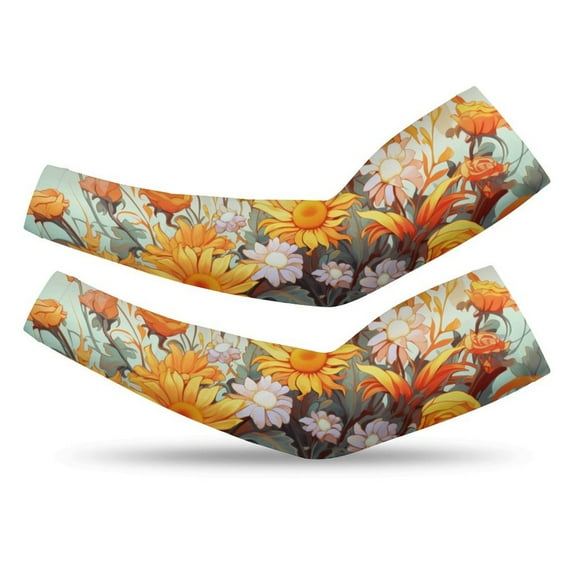 Sunflower Gardening Sleeves Farm Sun Protection Arm Cooling Sleeves ...