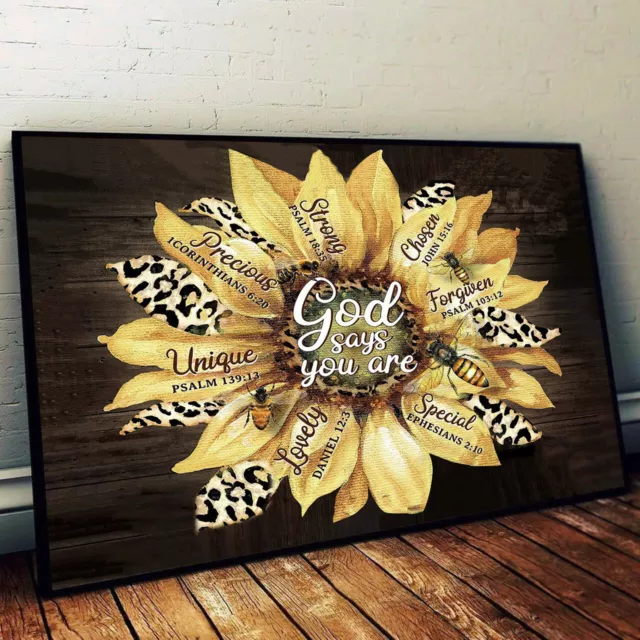 Sunflower God Says You Are Unique Lovely Special Chosen Jesus Christ ...