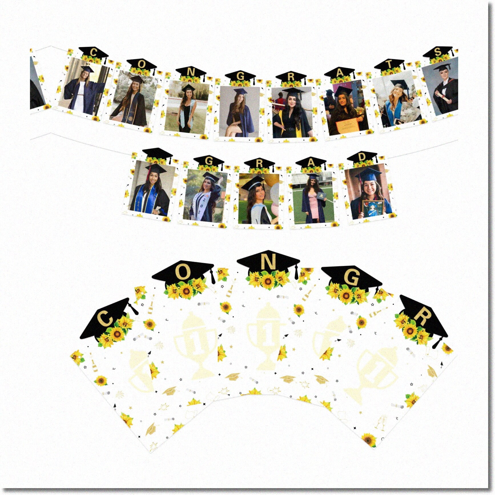 Sunflower Grad 2023 Party Pack - Congrats Grad Photo Banner, Class of ...