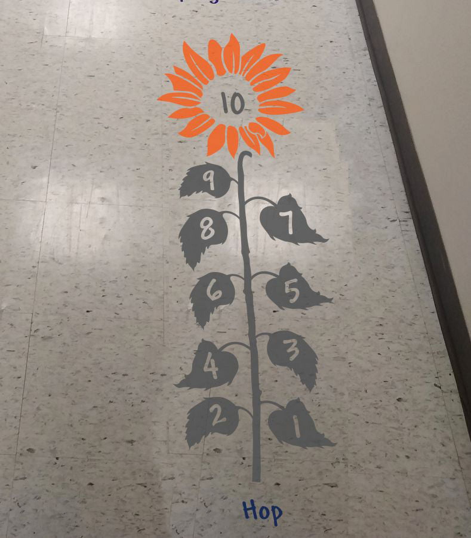 Sunflower Hopscotch School Activity Vinyl Sticker Sensory Path Floor ...