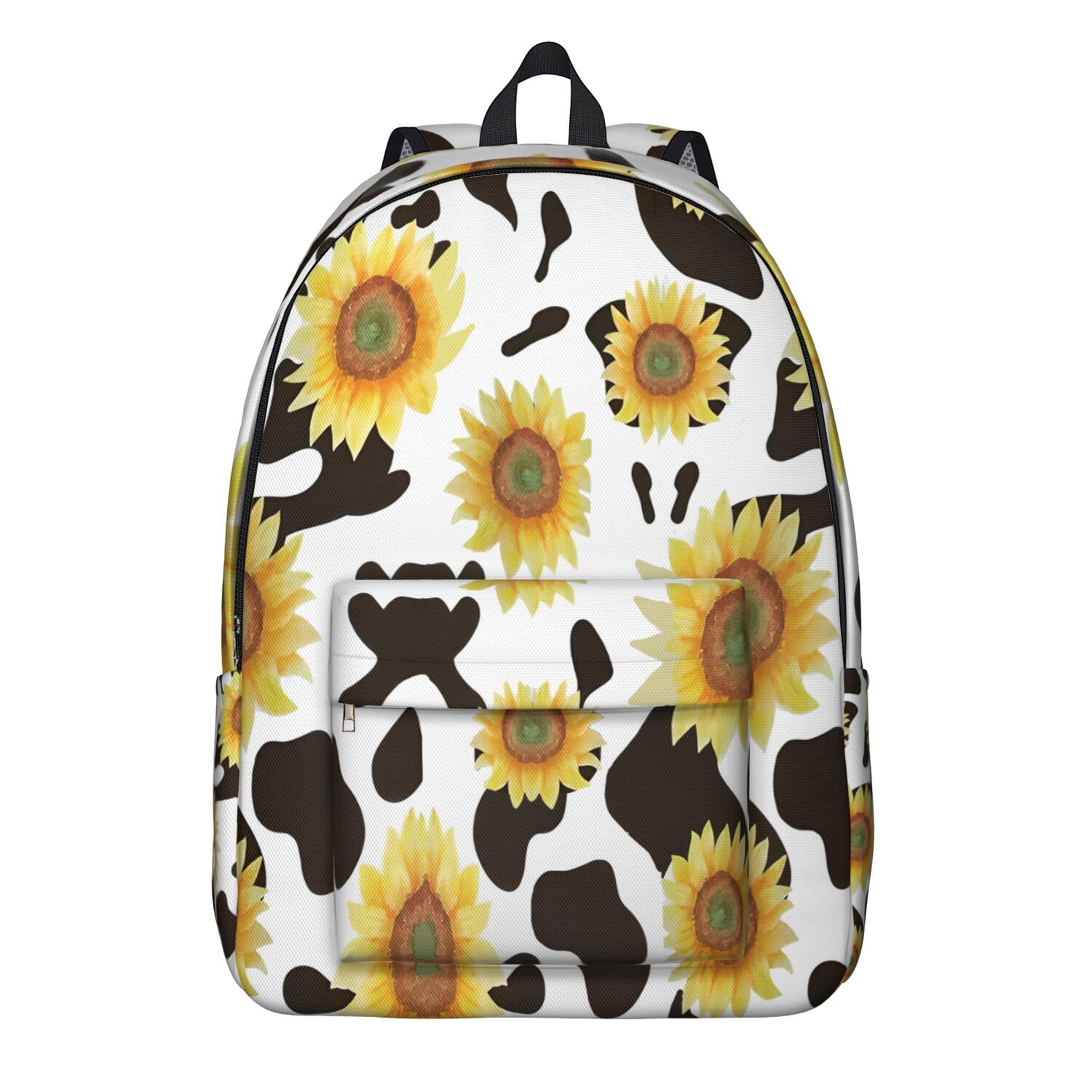 Sunflower Illustration Backpack - Waterproof Floral School Bag, Rustic ...