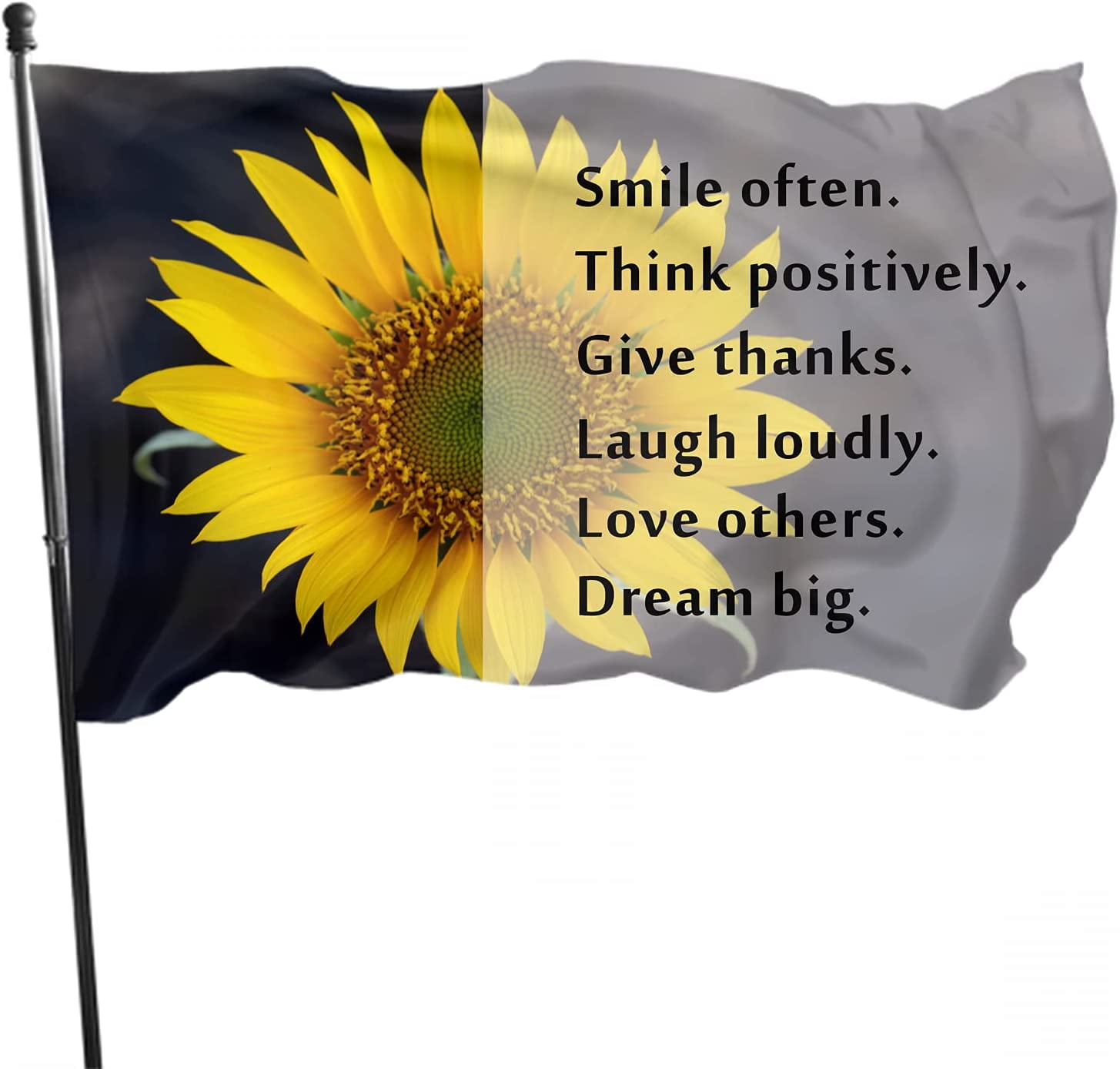 Sunflower Inspirational Quote Flag 2x3 ft Outdoor,motivational quote ...