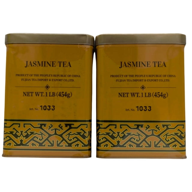 Sunflower Jasmine Green Tea, All Natural, 2-Pack, 1 lb Can Each ...