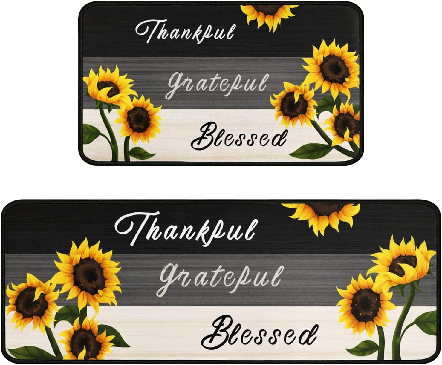 Sunflower Kitchen Rugs - Kitchen Mat Set of 2, Sunflower Decor ...