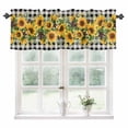 Sunflower Kitchen Valances for Windows 42x12 Inch Kitchen Curtains ...