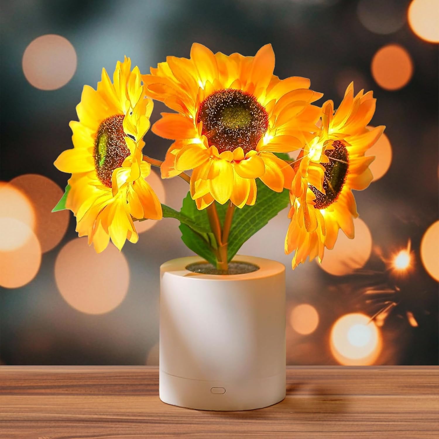 Sunflower LED Lamp for Women: Bedroom Decor Flower Lamp Birthday Gifts ...