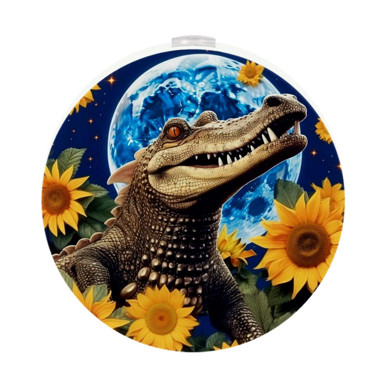 Sunflower LED Round Night Light-2PCS, Plug-in Dusk to Dawn Sensor Wall ...