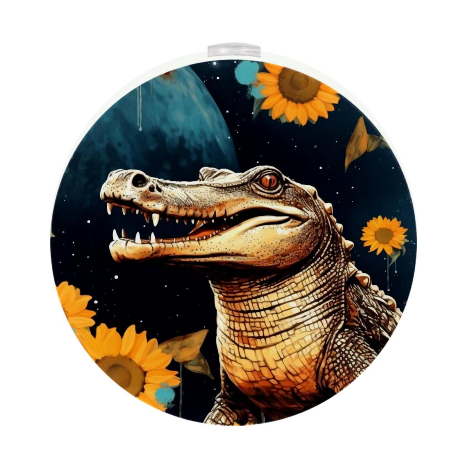 Sunflower LED Round Night Light-2PCS, Plug-in Wall Nightlight with Dusk ...