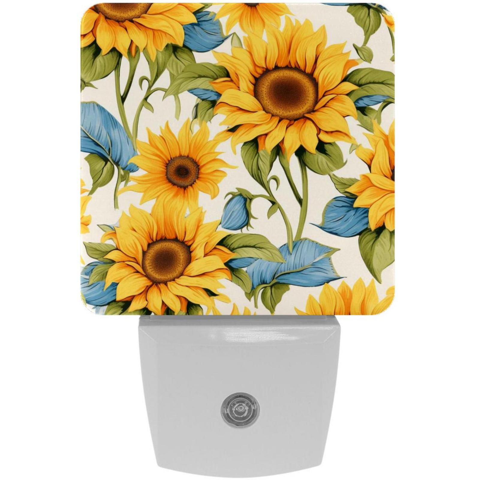 Sunflower LED Square Night Lights for Bedroom and Living Room ...