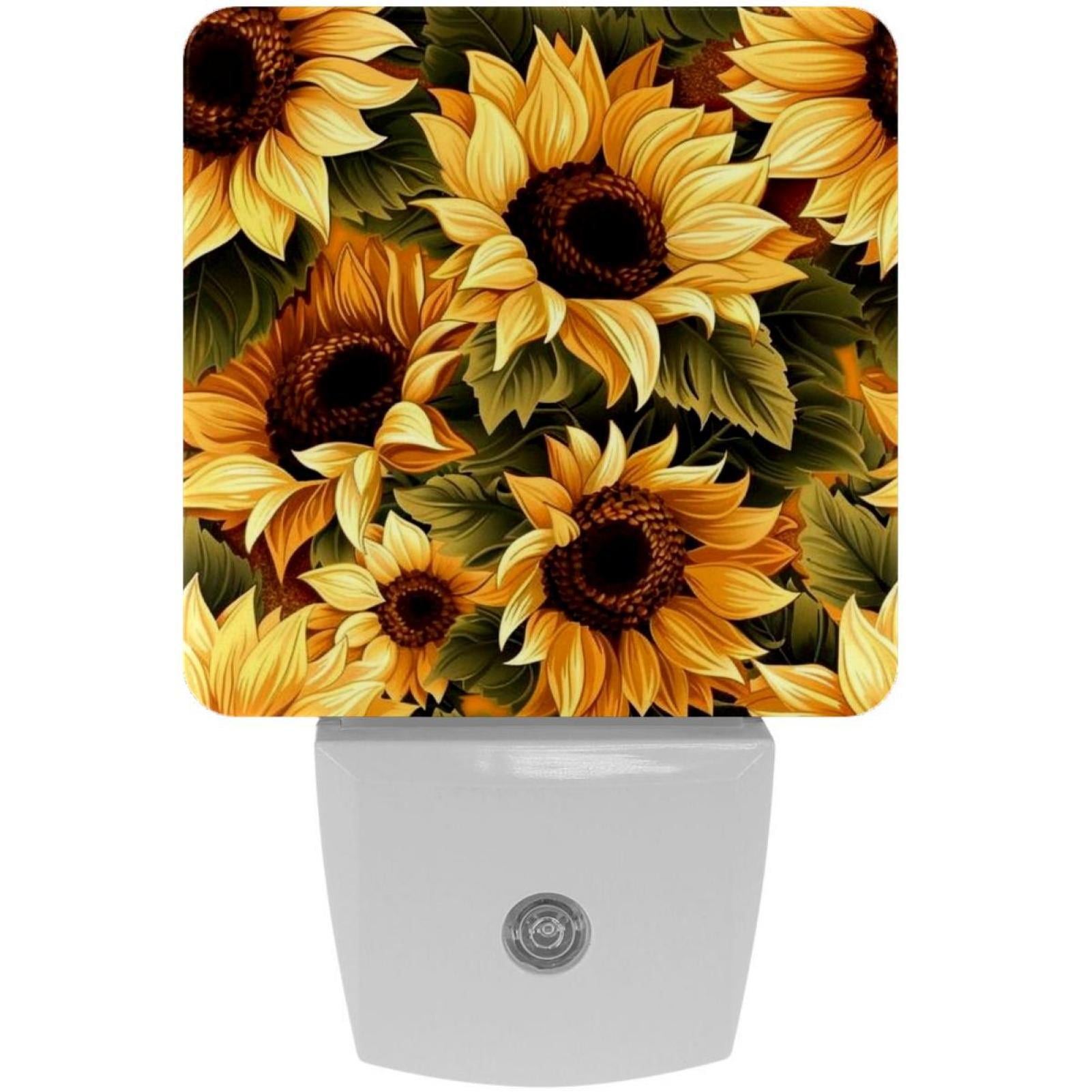Sunflower LED Square Night Lights- Modern and Energy Efficient Bedside ...