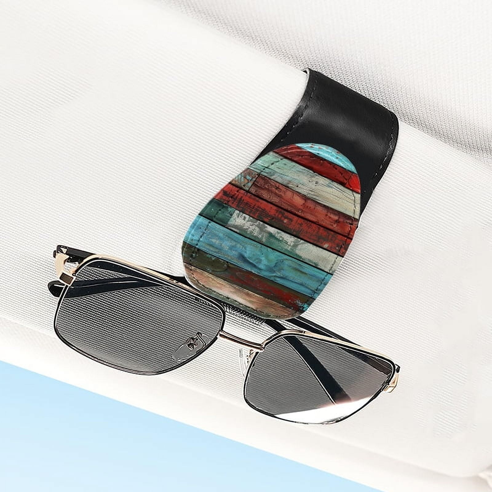 Car Visor Leather Sunglass Holder – Multi-Purpose Clip for Glasses ...