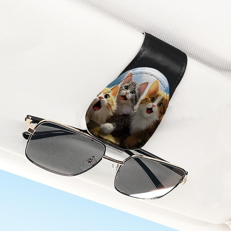 Car Visor Leather Clip – Ideal for Sunglasses, Receipts, Cash, and ...