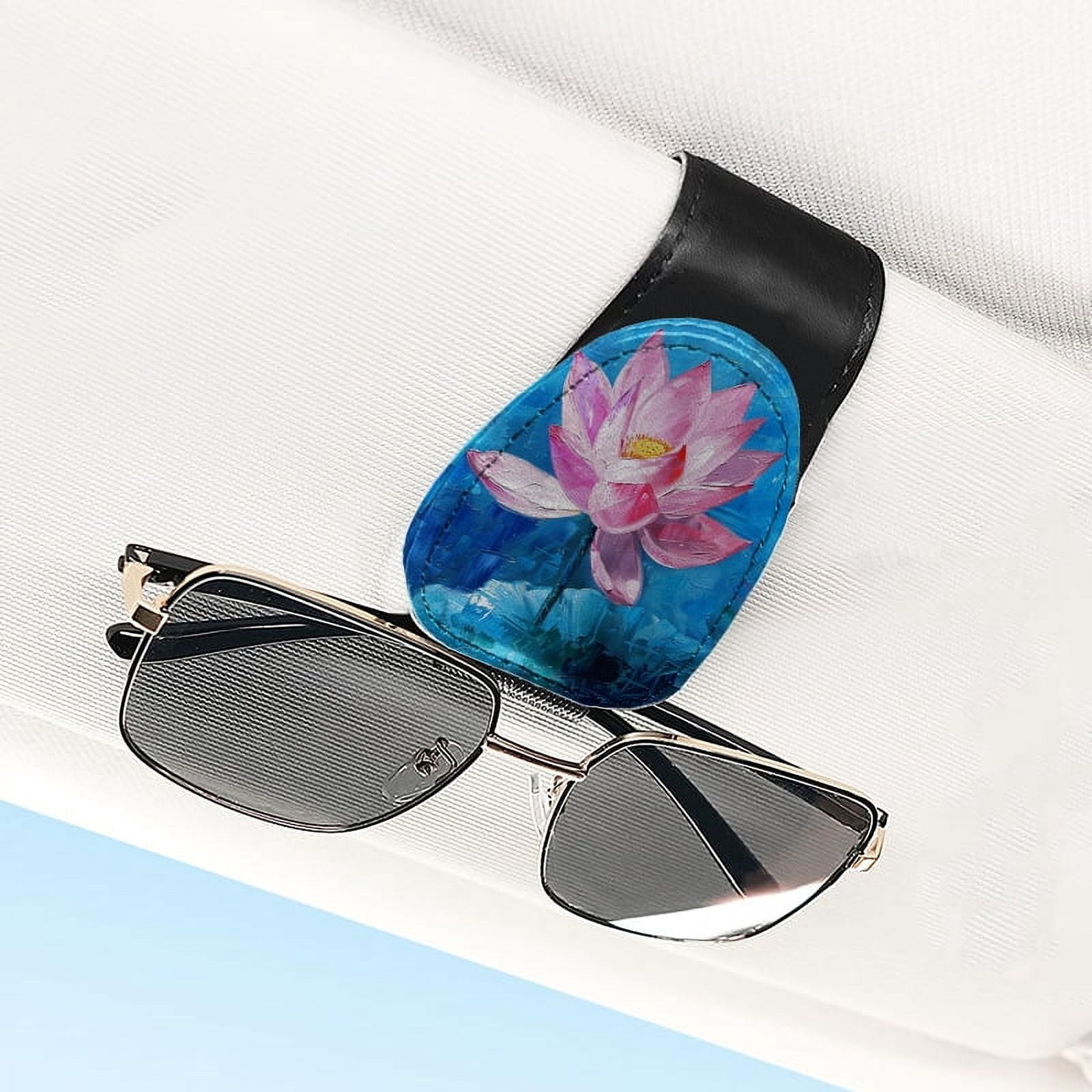 Car Visor Leather Sunglass Holder – Multi-Purpose Clip for Glasses ...