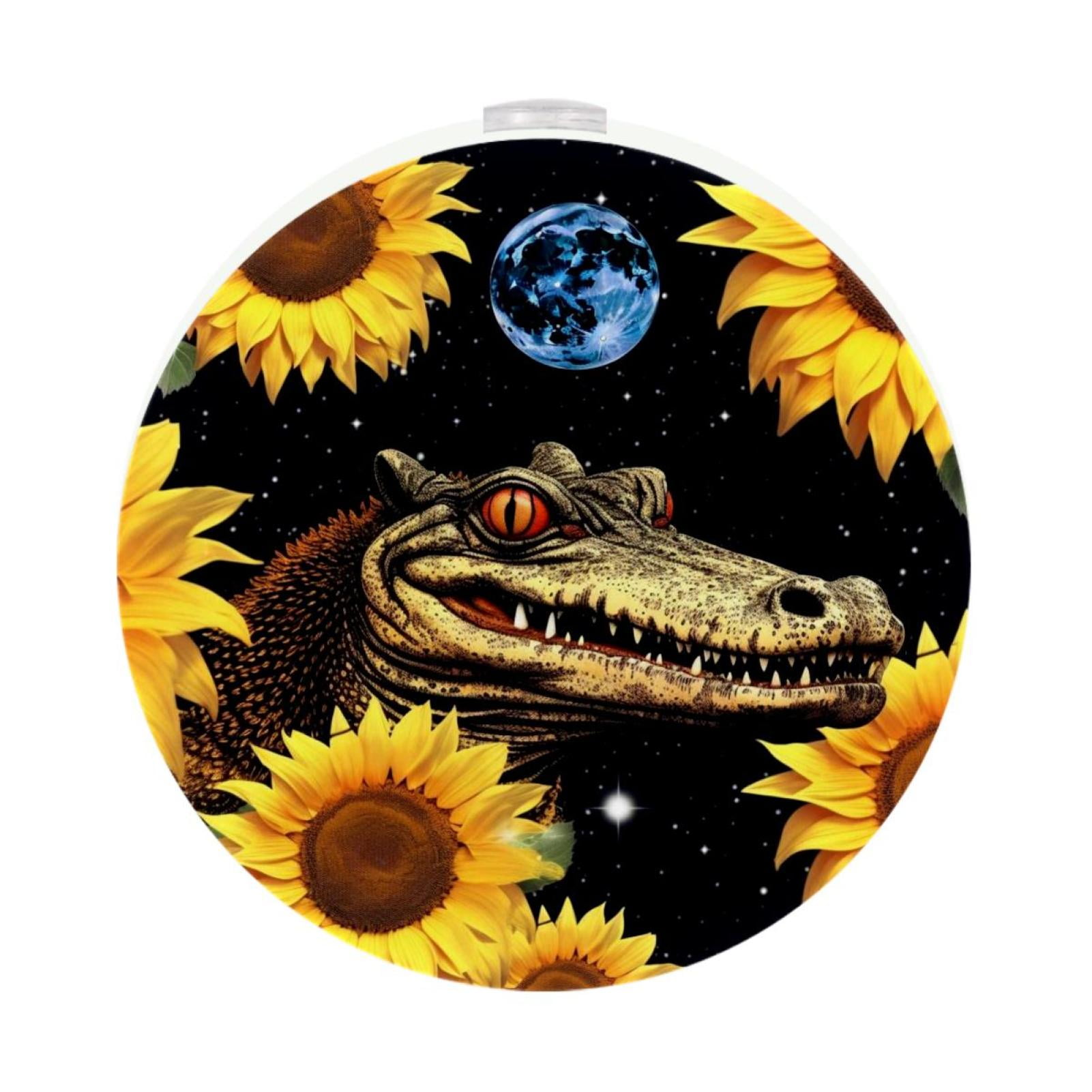 Sunflower Led Round Night Light-2pcs Set, Battery Powered Mini Portable ...