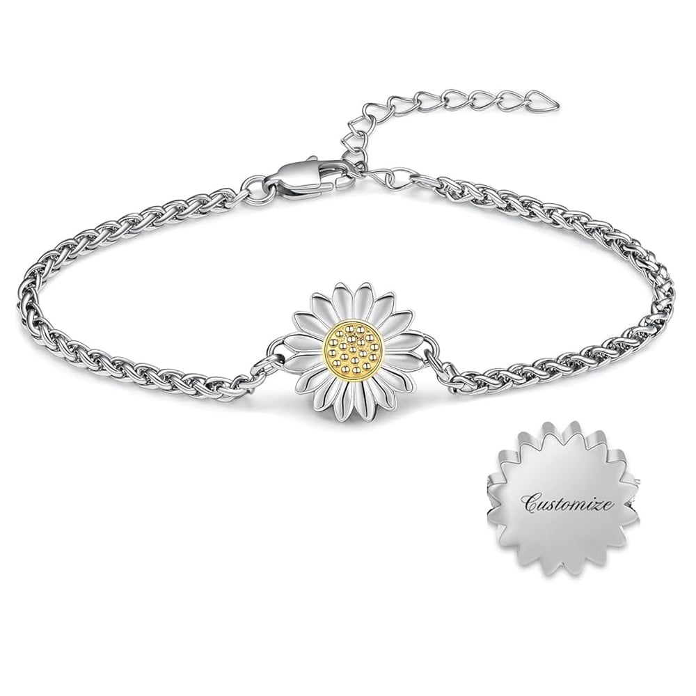 Sunflower Link Chain Urn Bracelet for Ashes for Women Cremation ...