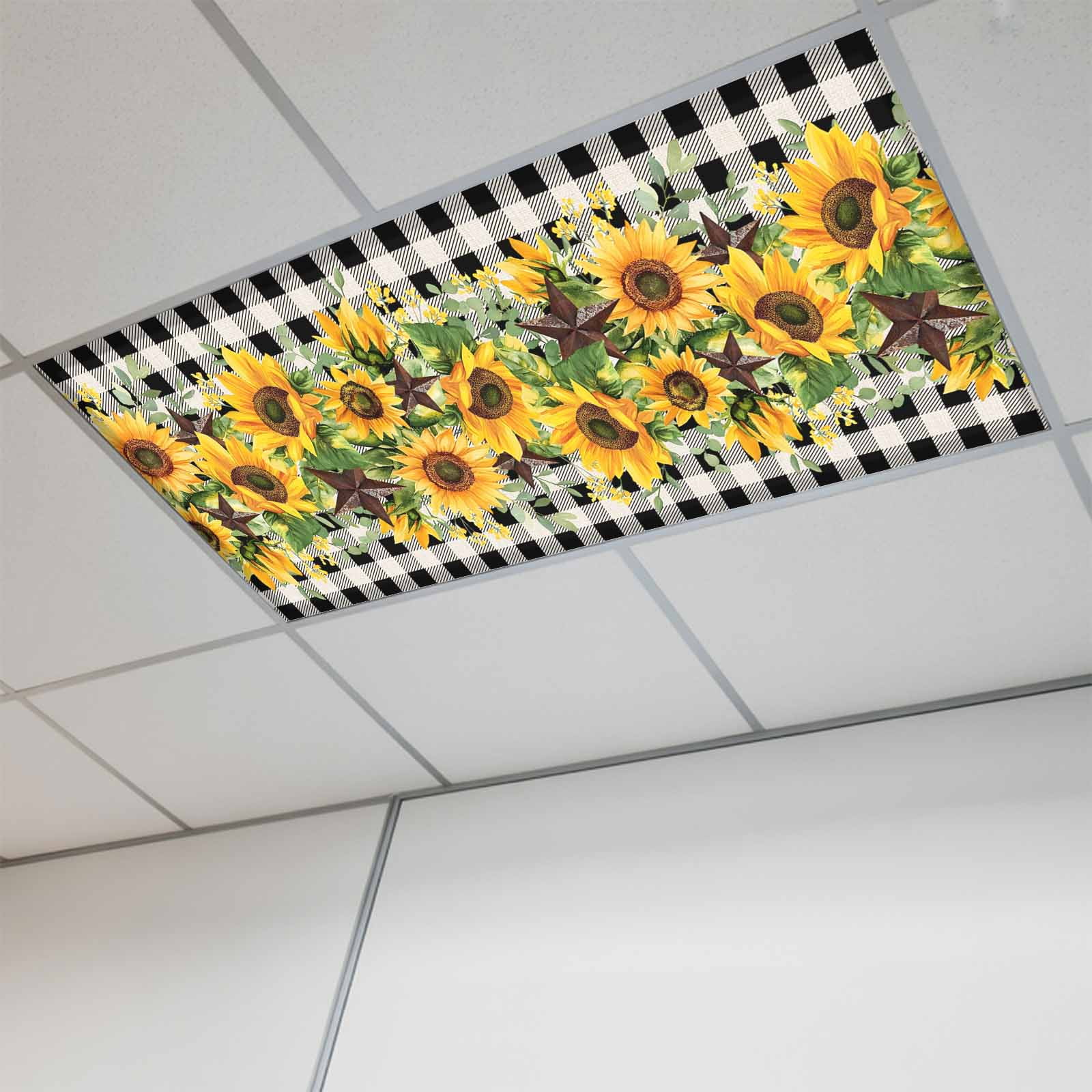 Sunflower Magnetic Fluorescent Light Covers for Ceiling Lights 2x4Ft ...