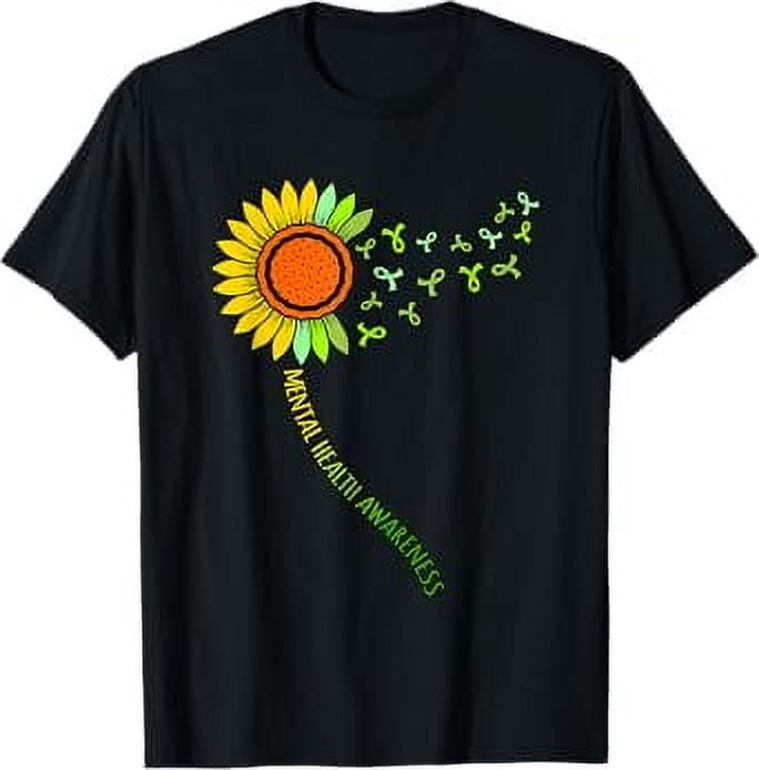 Sunflower Mental Health Awareness Supporter Graphic T-Shirt - Walmart.com