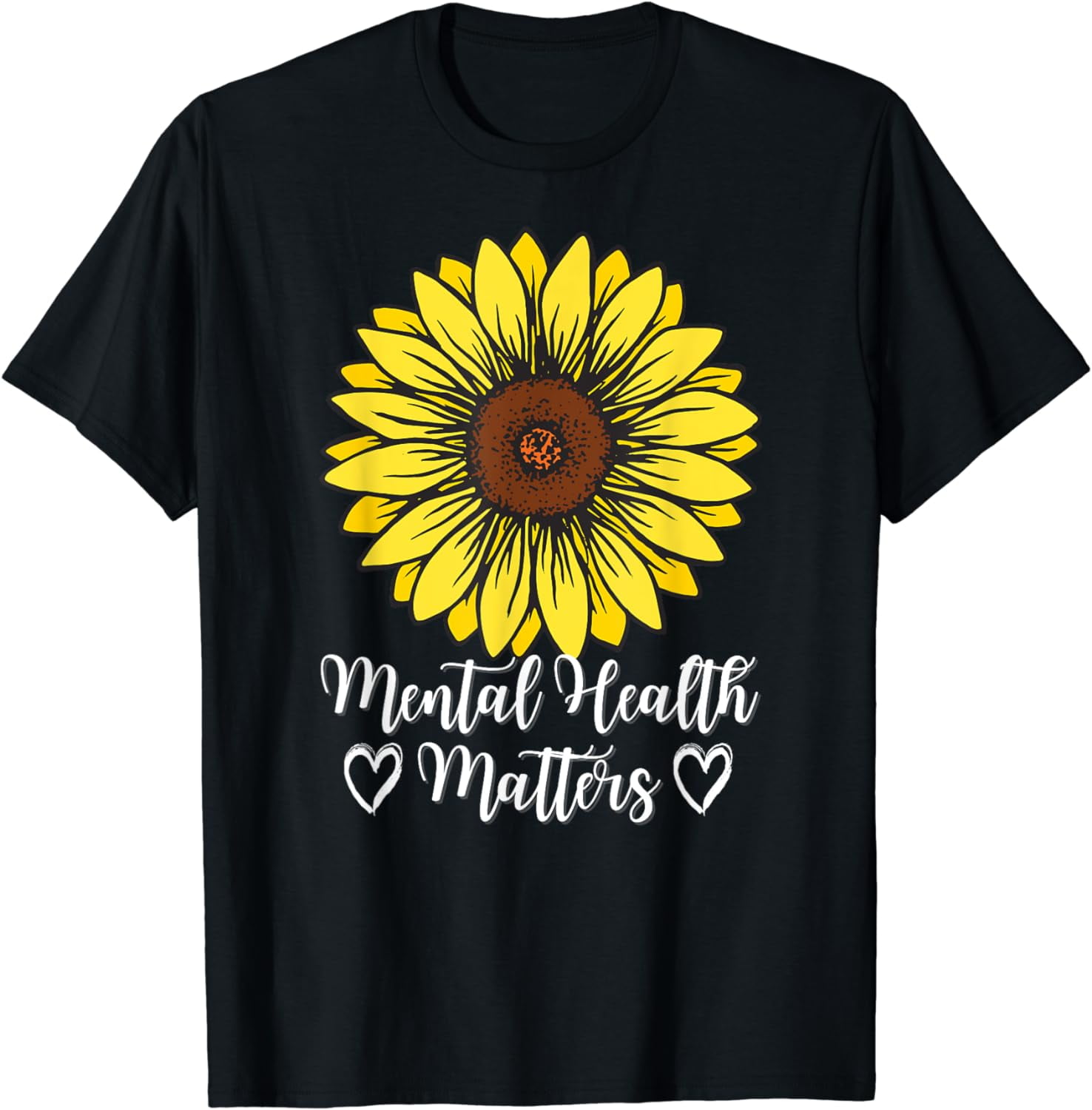 Sunflower - Mental Health Awareness T-Shirt - Walmart.com