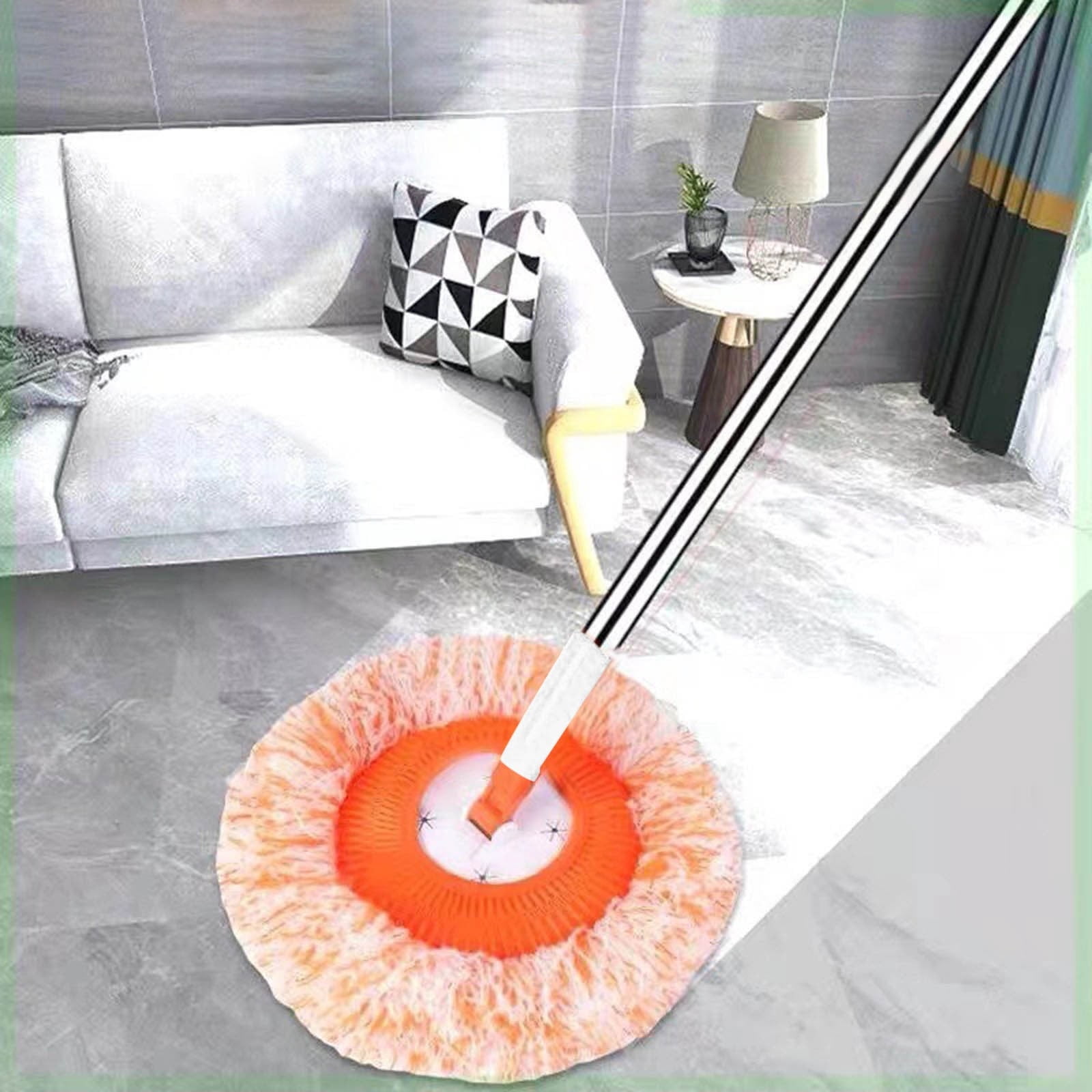 Sunflower Mop, Circular Wall Mop, Durable Rubber Material, Easy Install ...