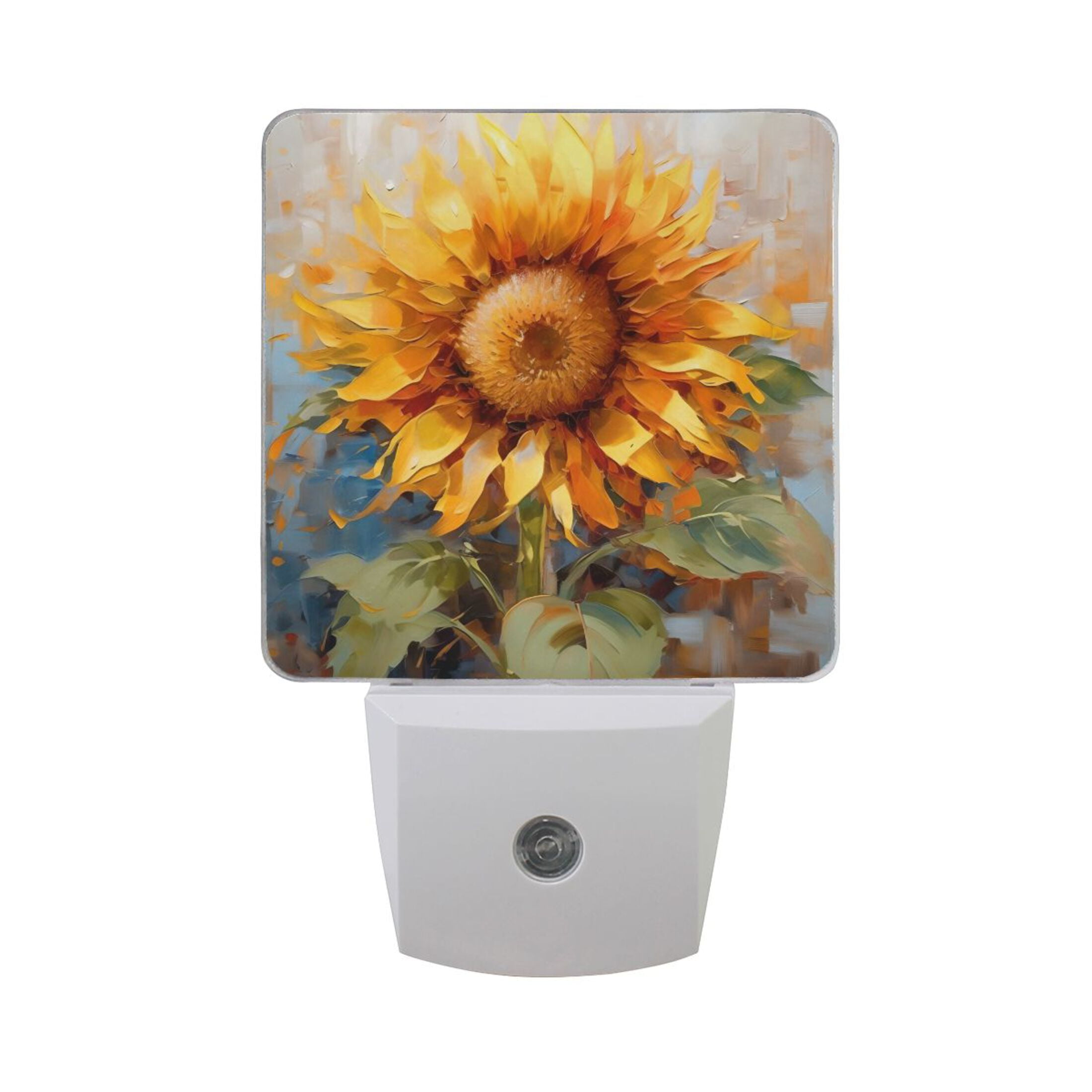Sunflower Night Light LED Dusk to Dawn Auto Sensor Night Lamp Plug-in ...