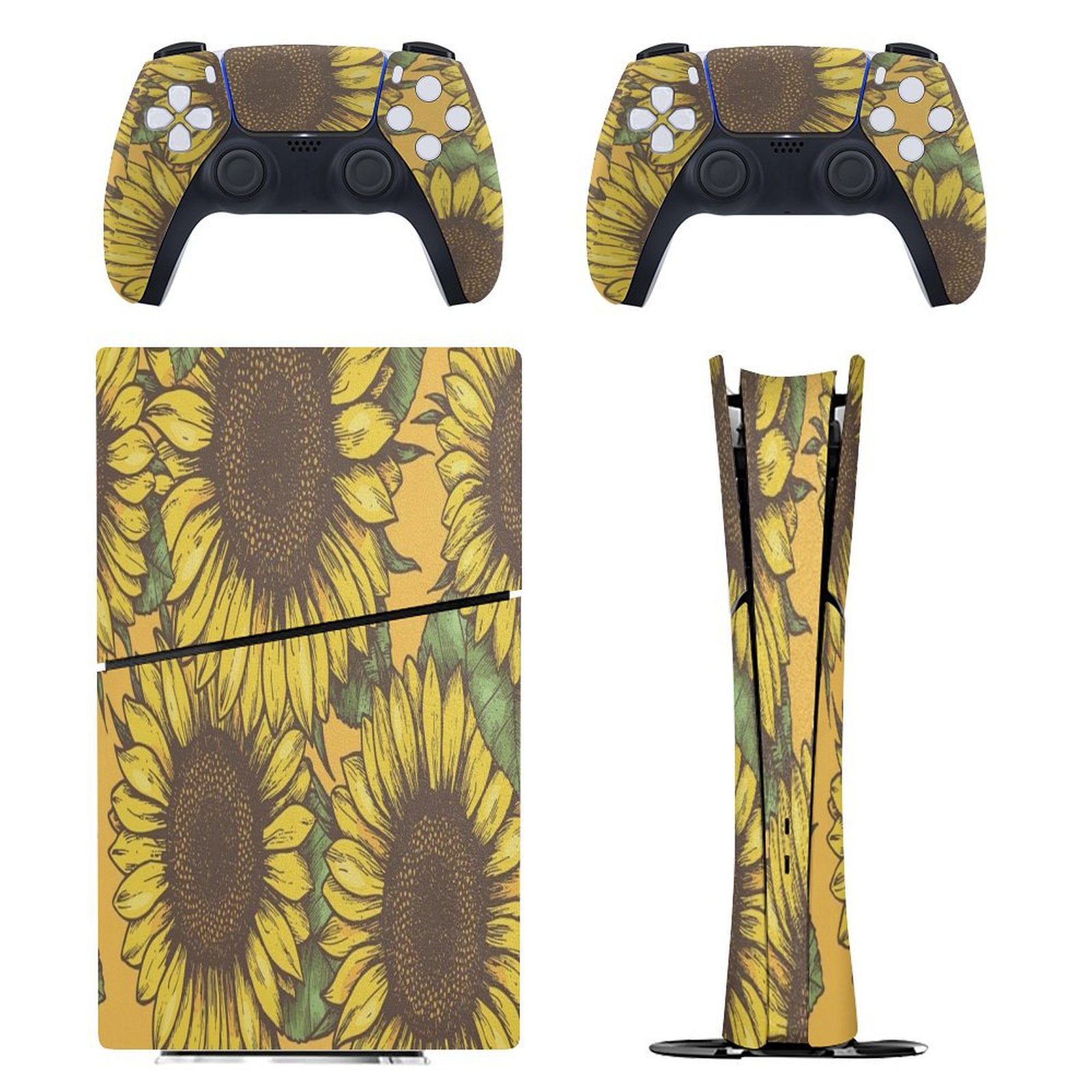 Sunflower PS5/PS5 Pro/PS5 Slim Digital Disc Skin Sticker For Console ...