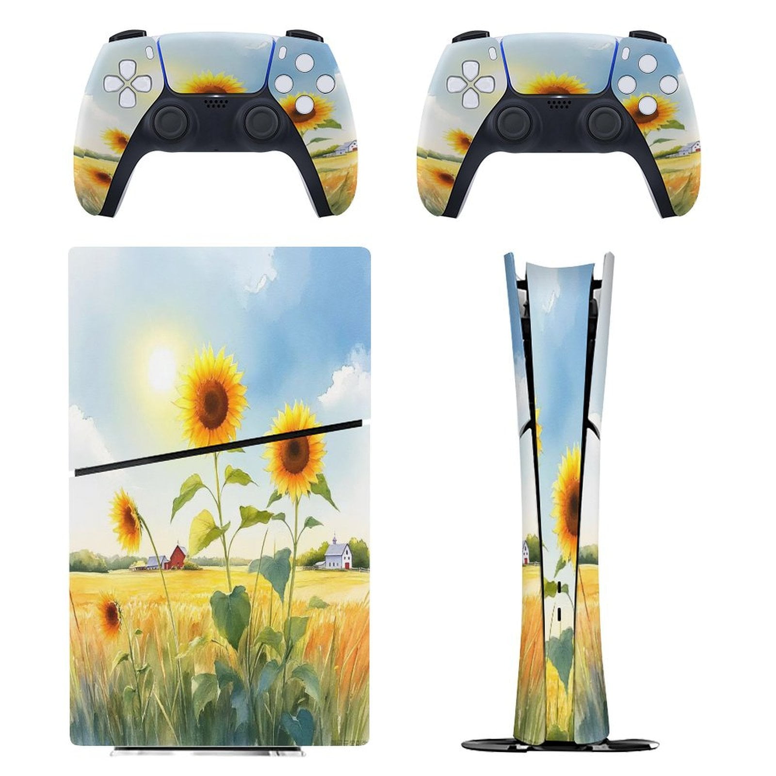 Sunflower PS5/PS5 Slim Digital Disc Skin Sticker For Console And ...