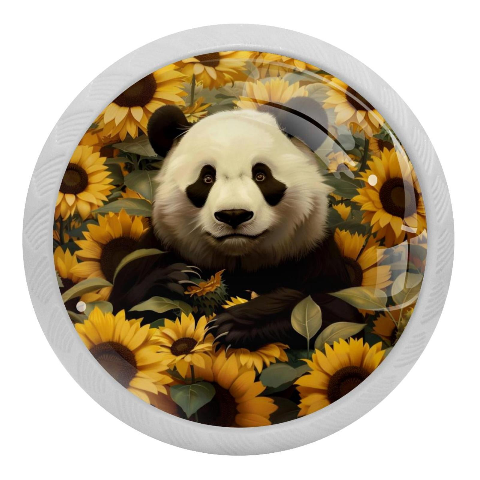 Sunflower Panda Fluorescent Drawer Pulls with Screws, Round 4-Pack ...
