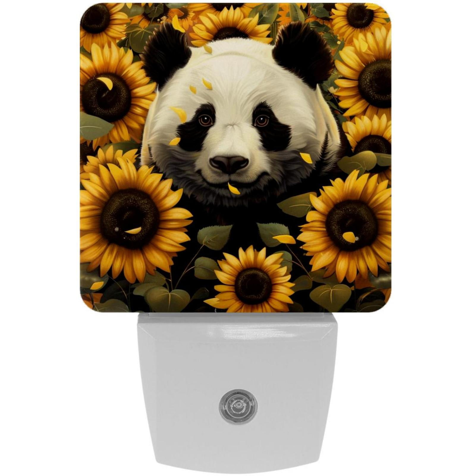 Sunflower Panda LED Square Night Light for Bedroom and Bathroom ...