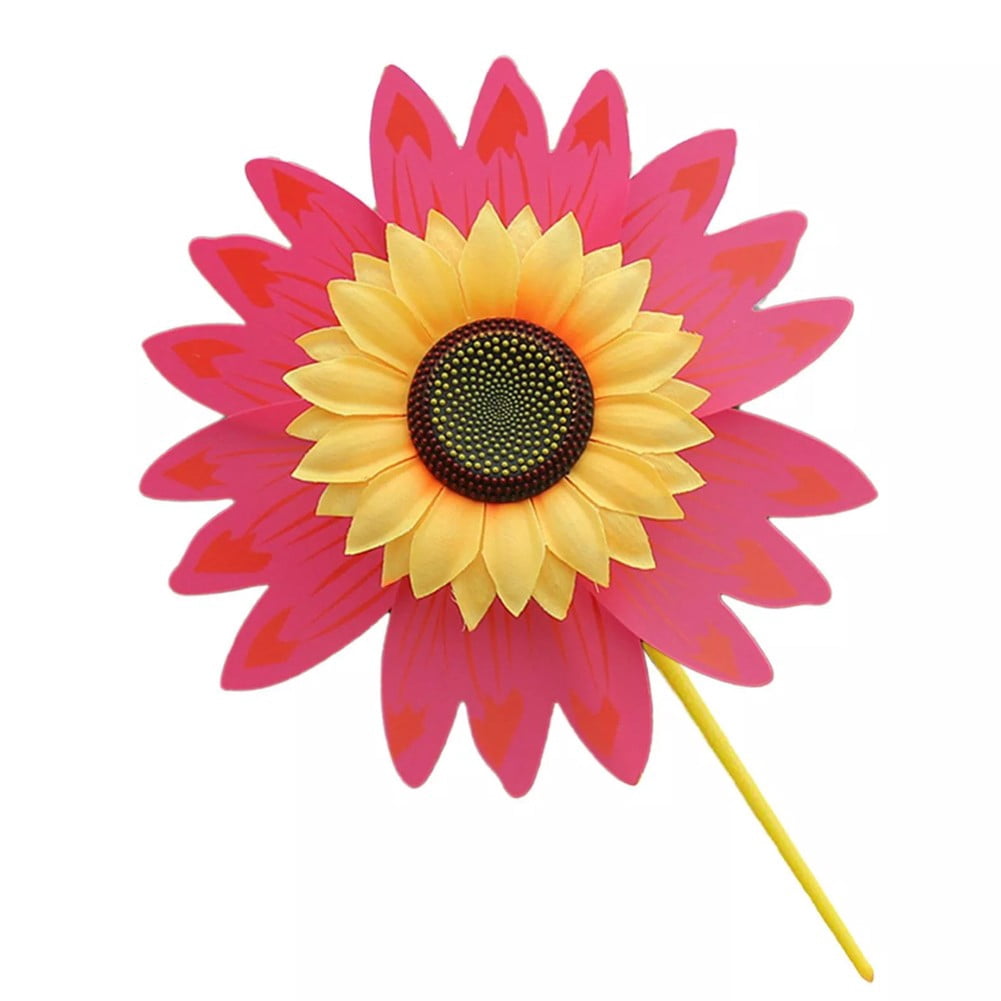 Sunflower Patio Lawn Pinwheel Wind Spinner Small Garden Party Windmill ...