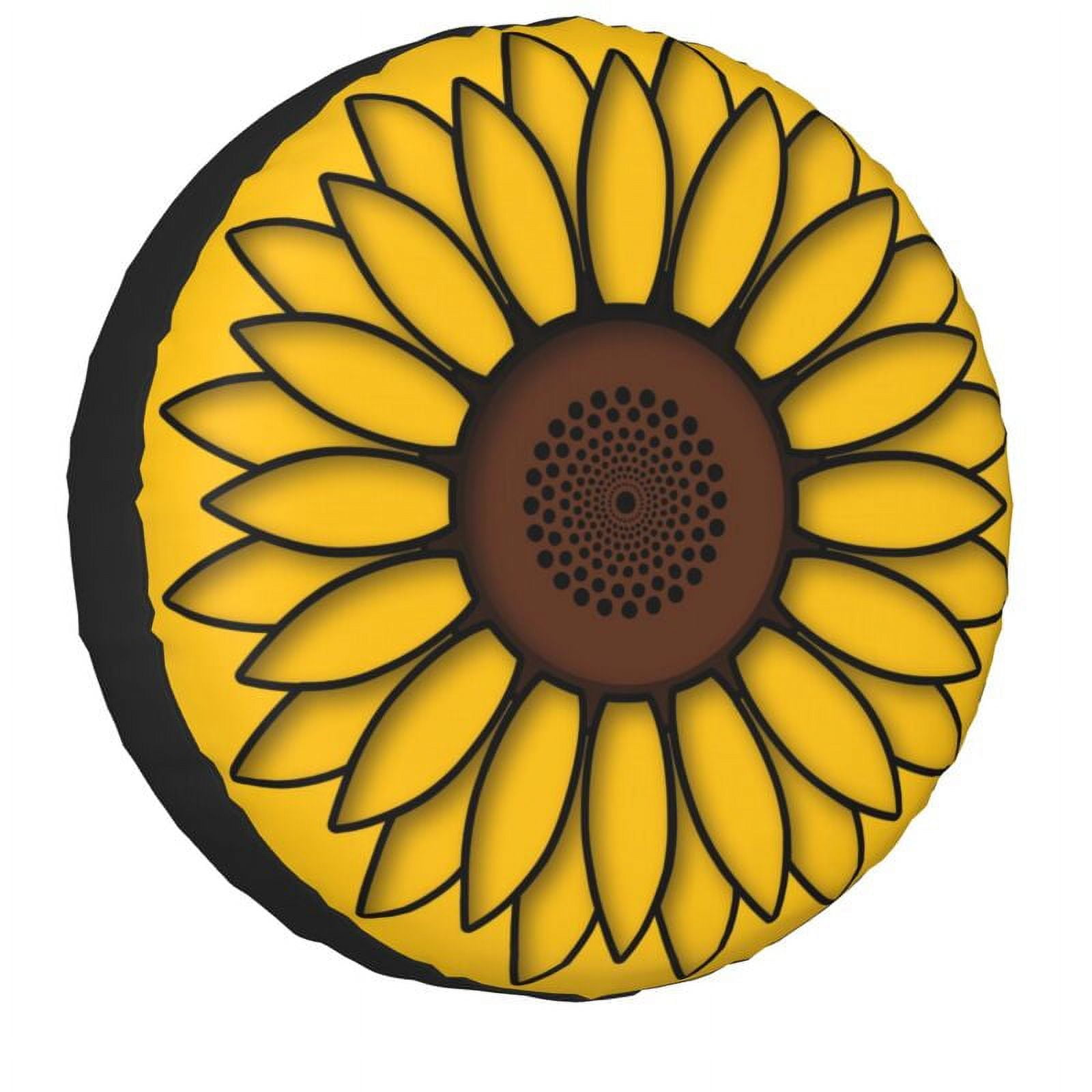 Sunflower Pattern Tire Cover 4WD 4x4 RV Flower Floral Spare Wheel ...